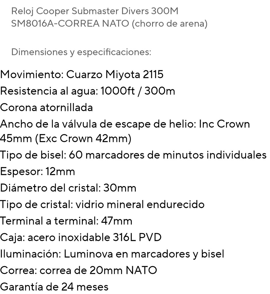 Cooper Submaster 300M Quartz - Hablemos de Relojes - HdR